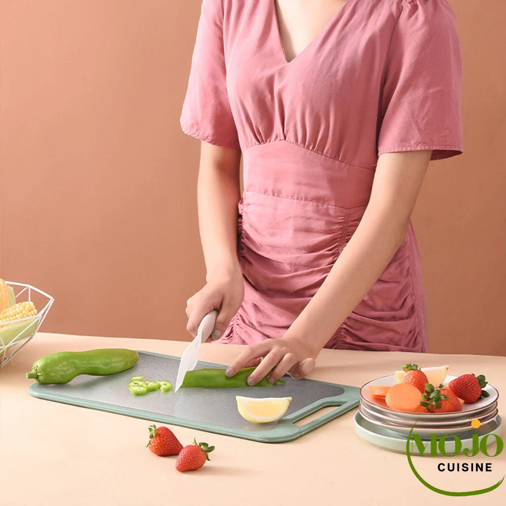 Planche à découpe plastique et inox – Mojo Cuisine