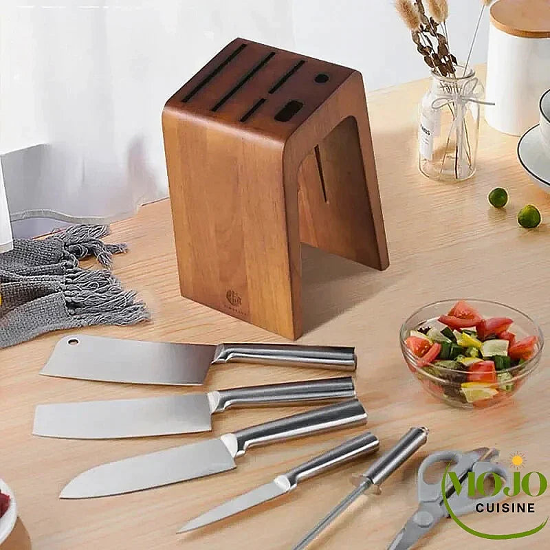 Support pour couteaux Hévéa – Mojo Cuisine